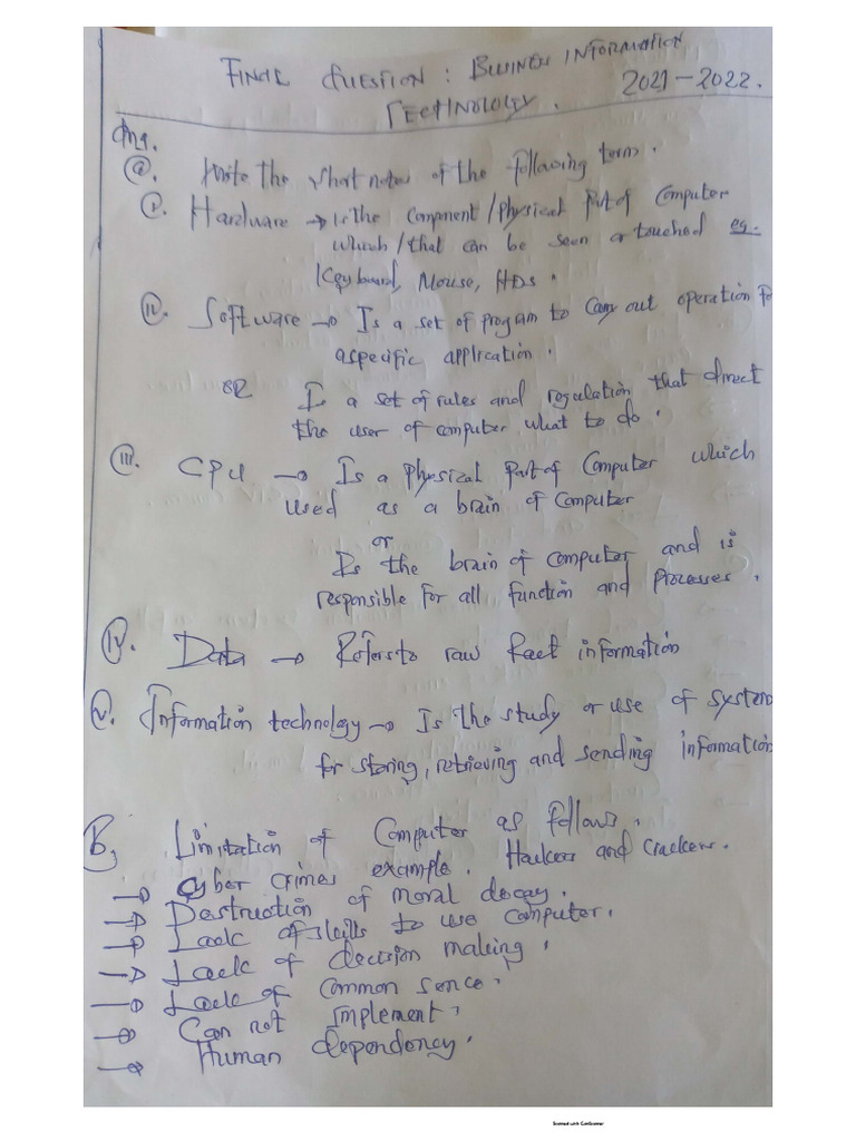 Computer Past Paper Solving G&Kendrick | PDF