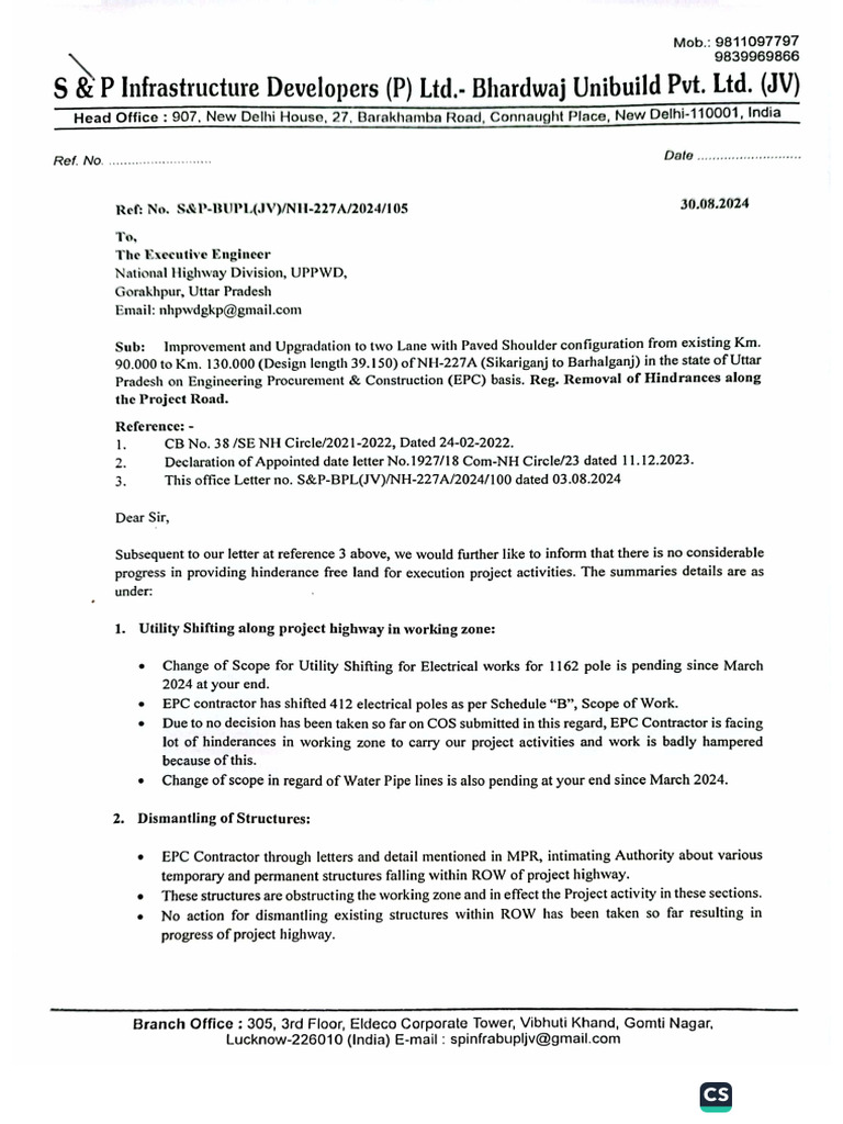 Letter No. 105 S&P | PDF