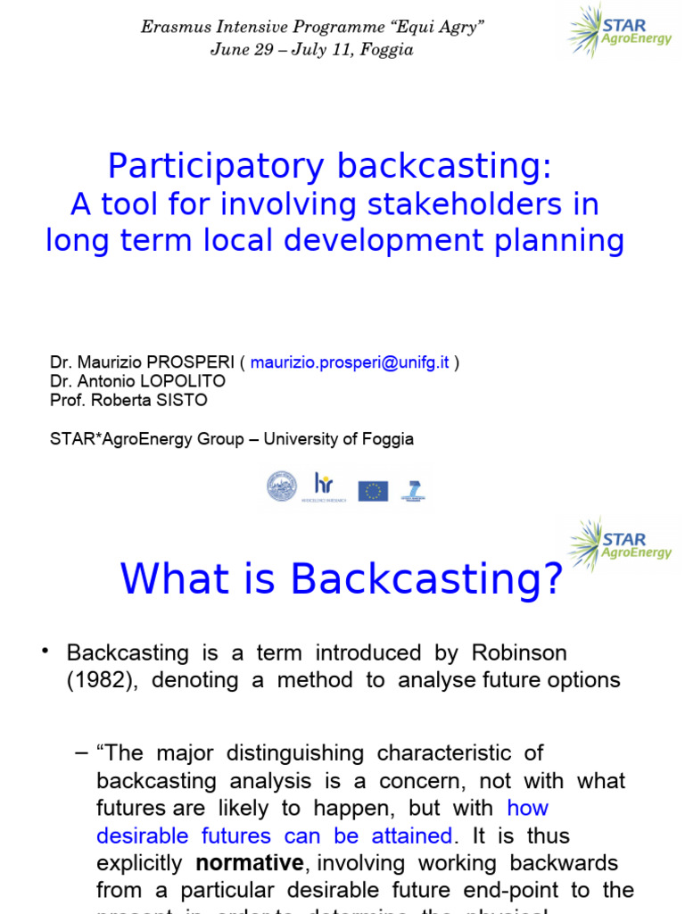 backcasting 101 | PDF | Economies