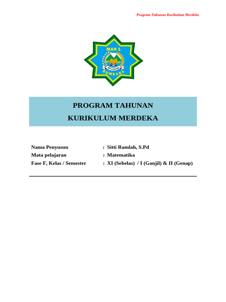 PROTA Kurikulum Merdeka-1 | PDF