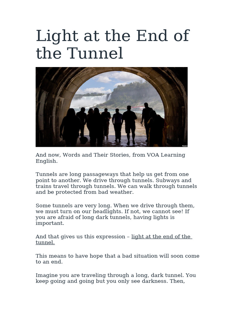 Understanding Tunnel Metaphors | PDF | Tunnel