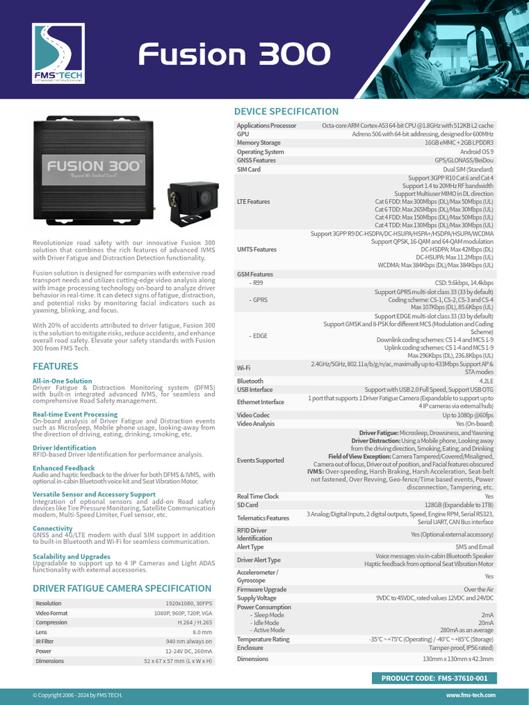 Fleet Safety Tech Solution | PDF | Lte (Telecommunication) | Bluetooth