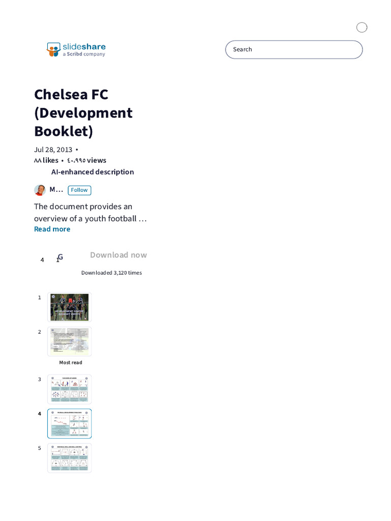 Chelsea FC Youth Development Manual | PDF | Forward (Association ...