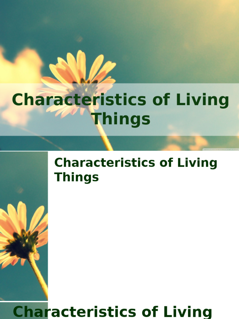 Characteristics of Living Things | PDF