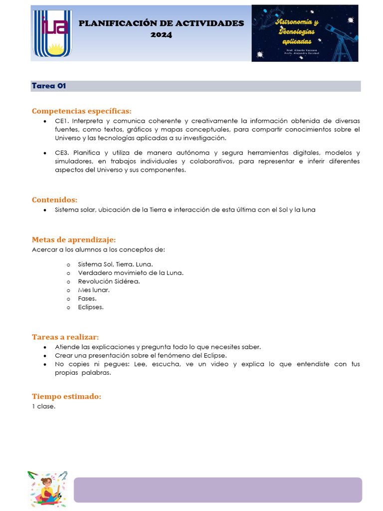 Actividades sobre el Universo 2024 | PDF