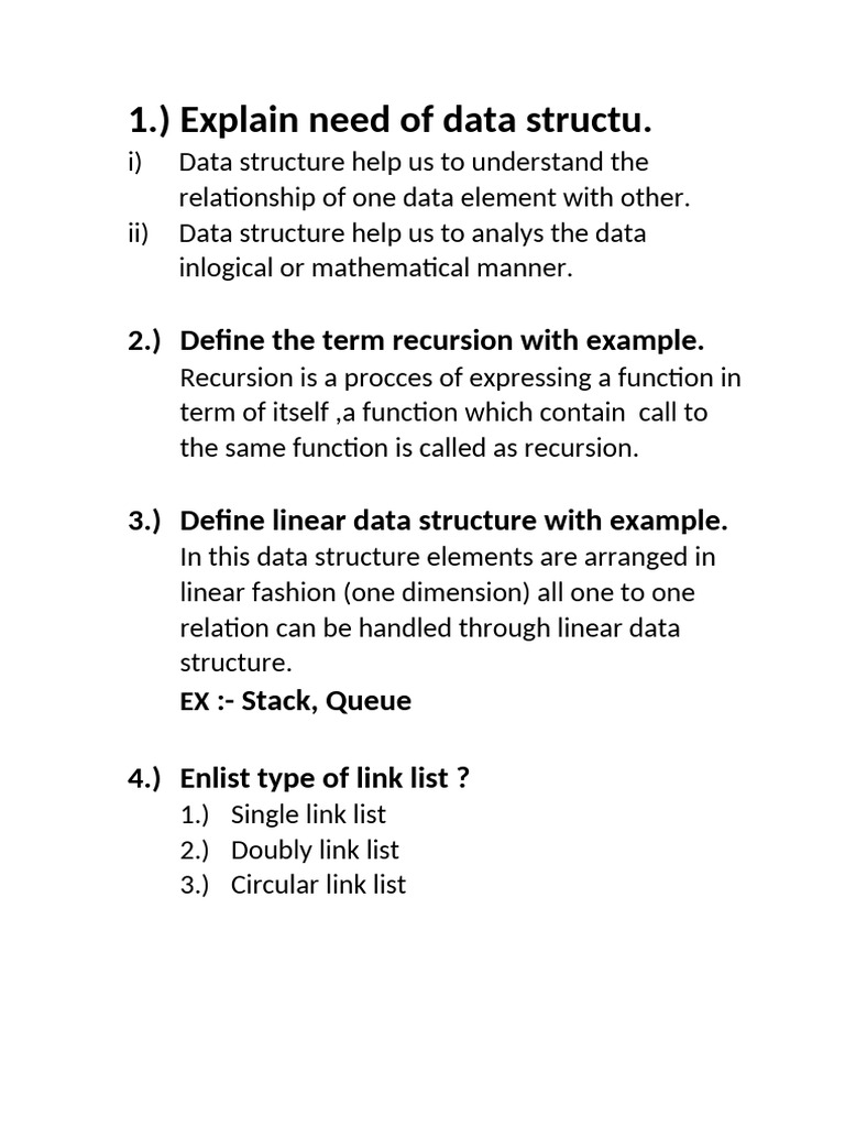 Intro to Data Structures & Recursion | PDF