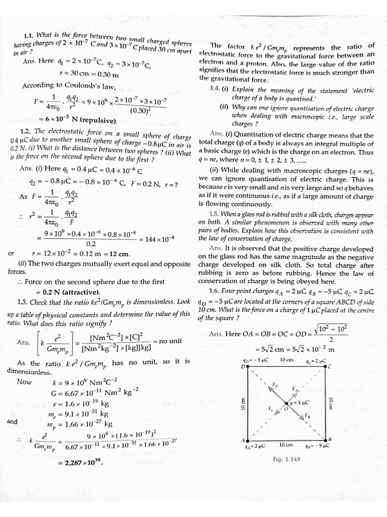 Electrostatic Exercise | PDF
