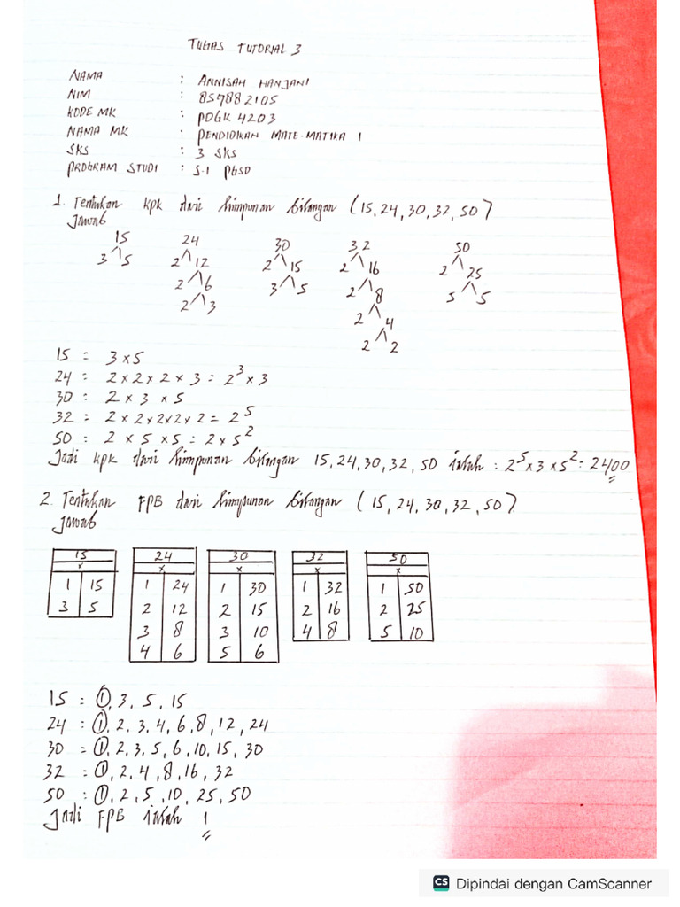Tugas 3 Matematika | PDF