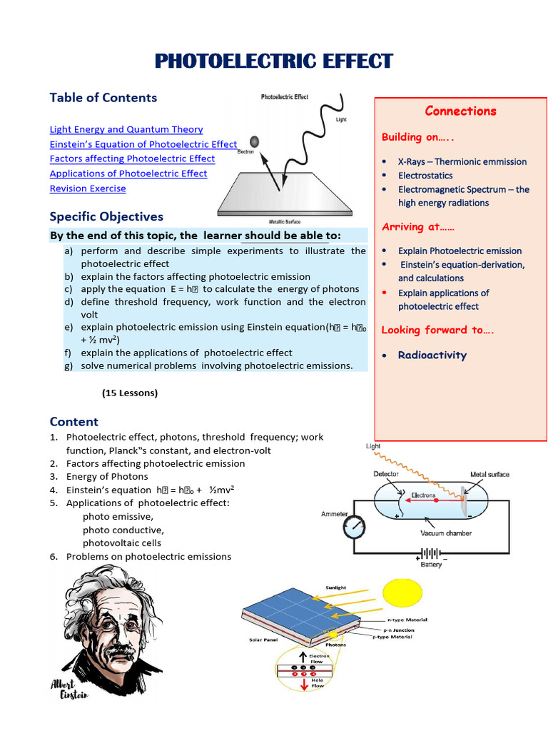 4.9 Photoelectric Effect | PDF | Photoelectric Effect | Electromagnetic ...