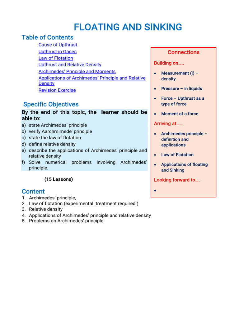 Understanding Floating and Sinking | PDF | Buoyancy | Density