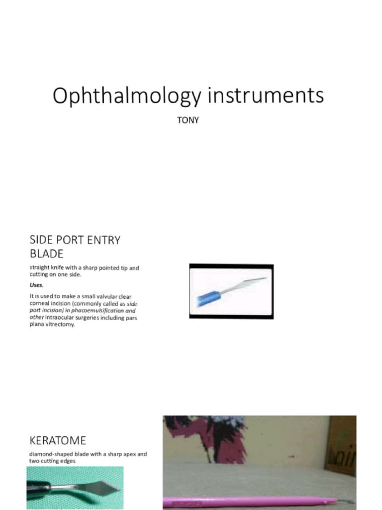Ophthalmology Instruments | PDF