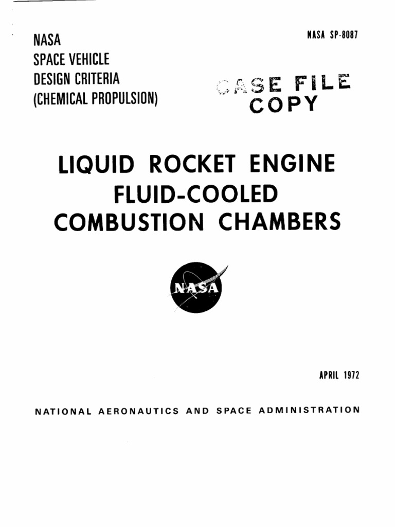 Liquid Rocket Engine Fluid-Cooled Combustion Chambers: Space Vehicle ...