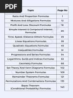 CAT Formulas Complete PDF | PDF | Equations | Ratio