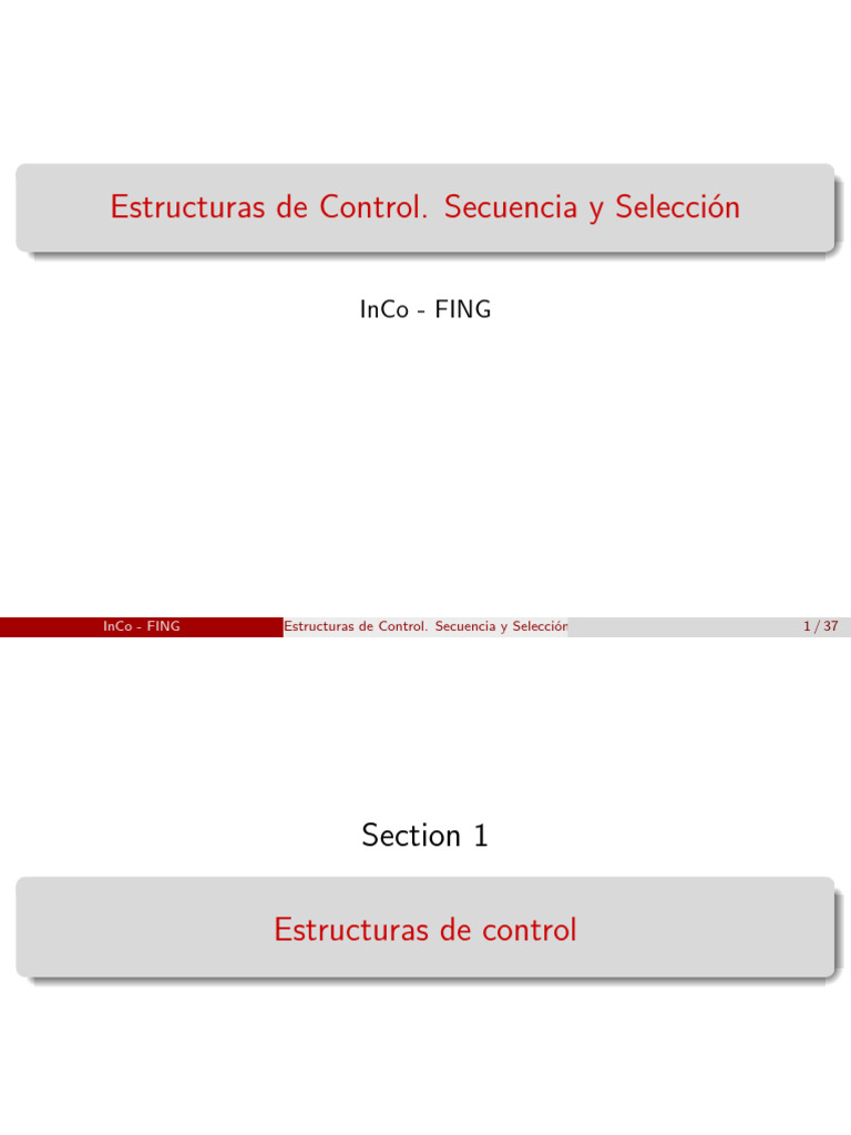 Estructuras de Control en Programación | PDF | Flujo de control ...