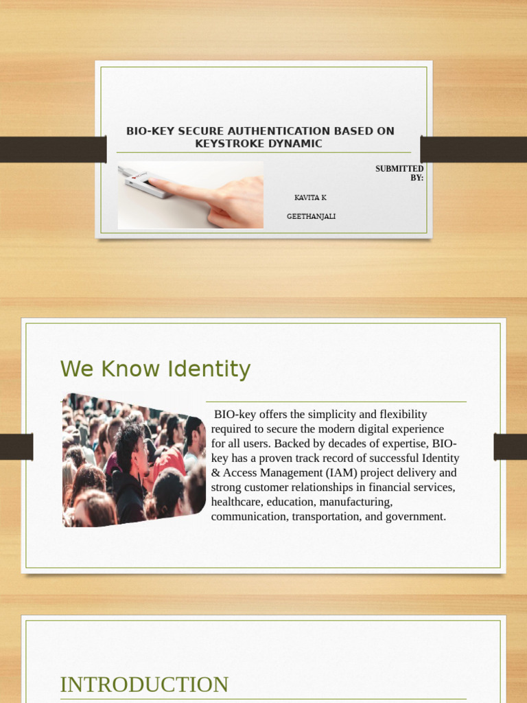 Bio-Key Secure Authentication Based On Keystroke Dynamic | PDF ...