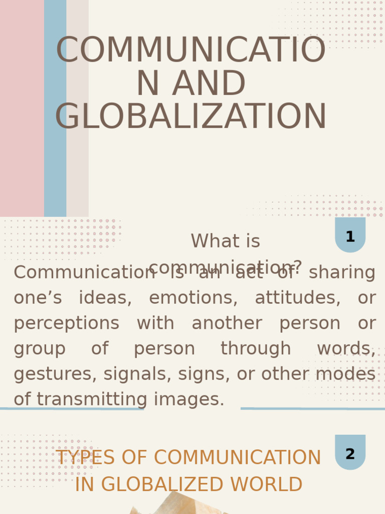 Communication and Globalization | PDF