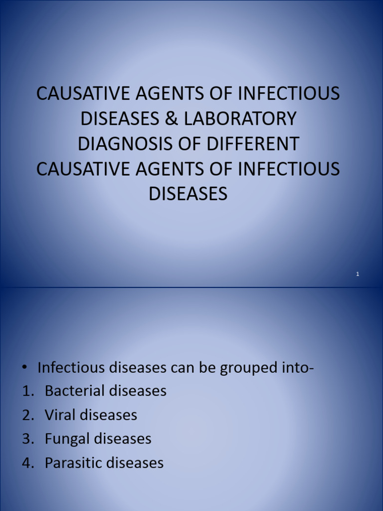 Causative Agents & Lab DX of Diff Causative Agents of Infectious | PDF | Infection | Bacteria