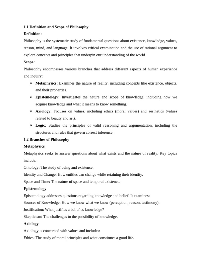 Introduction To Philosophy Pdf Idealism Metaphysics