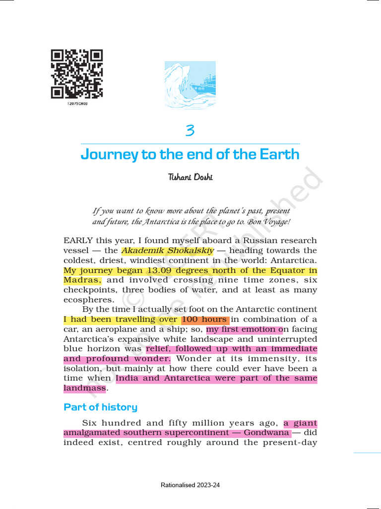 Journey To The End of Earth Annotated | PDF | Antarctica | Climate Change