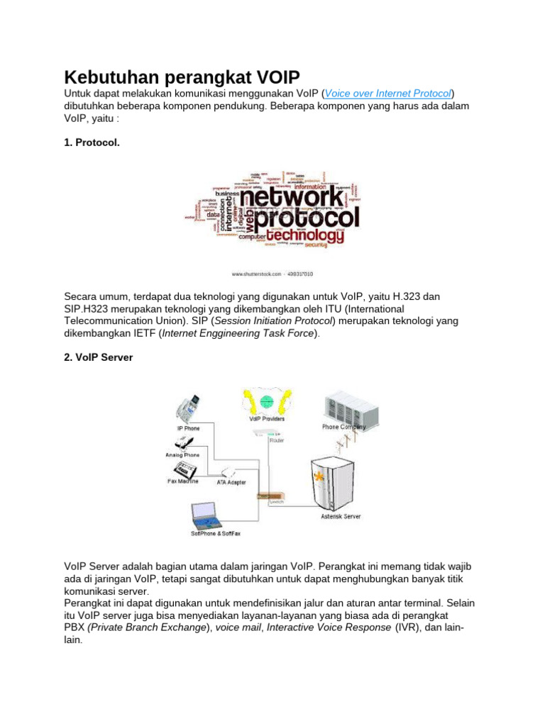 Kebutuhan Perangkat VOIP | PDF | Bisnis | Teknologi & Rekayasa