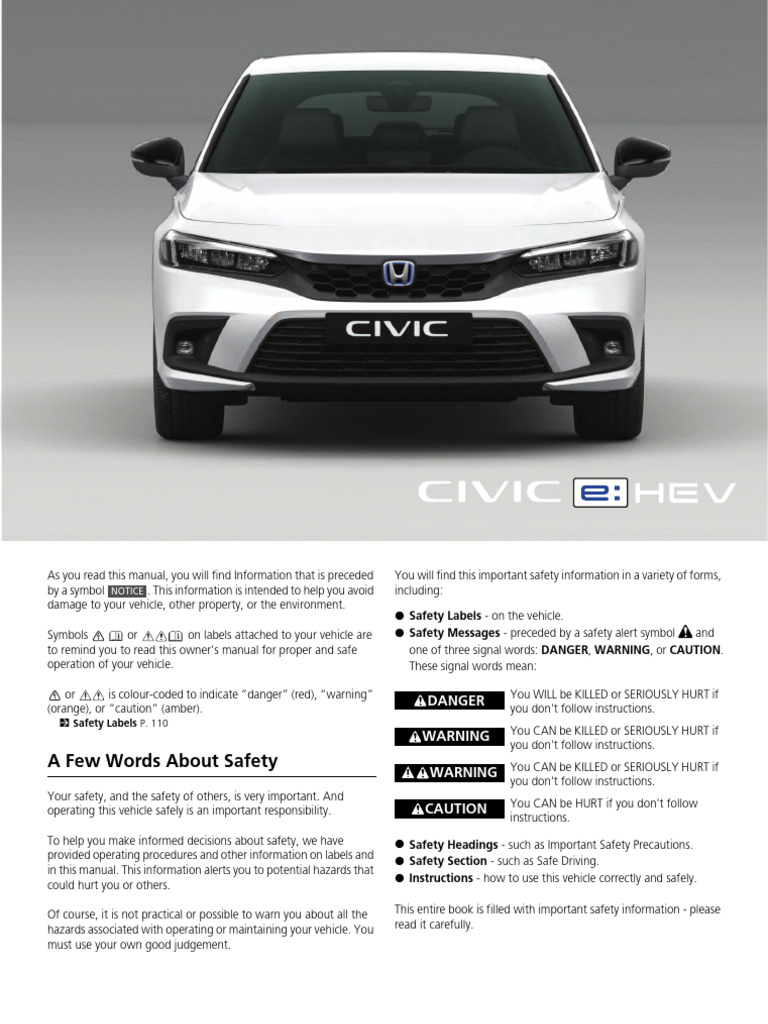 24 CIVIC 5D HEV (KE KG) - 32T536130 - Web Combined - Compressed | PDF | Hybrid Electric Vehicle ...