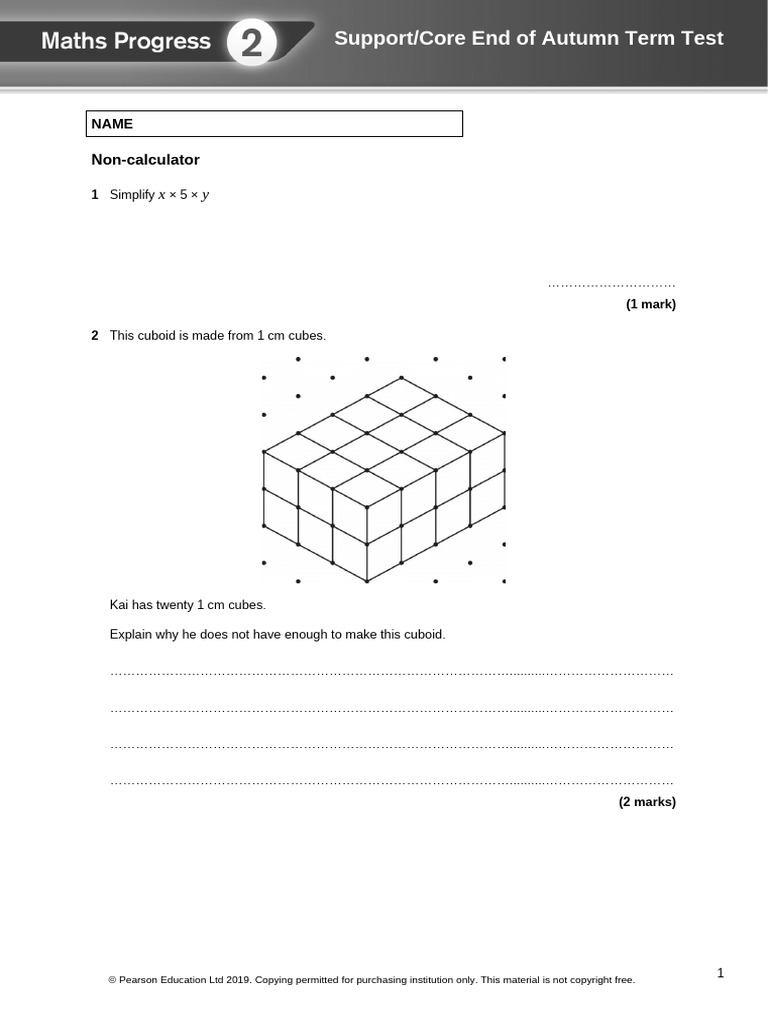 Year 8 progress 2 | PDF | Area | Mathematics
