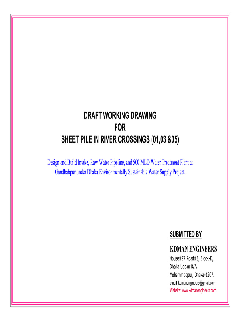 Draft Design For Sheet Pile | PDF