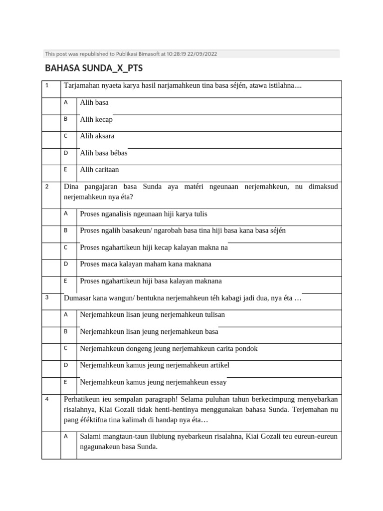 PPB Sunda Kelas X 5-8 | PDF