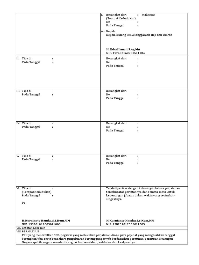 Lembar SPPD Ke 572 | PDF