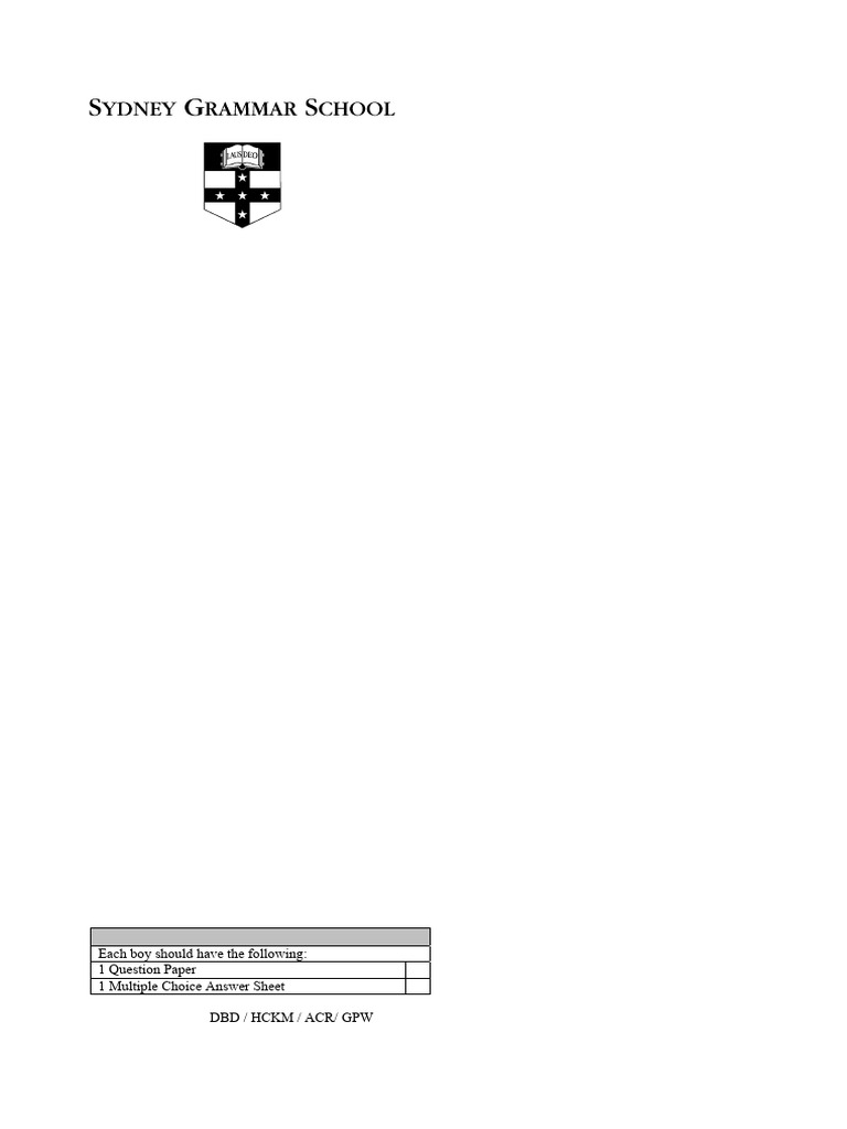 Sydney Grammar 2016 Biology HY | PDF | Soil | Food Web