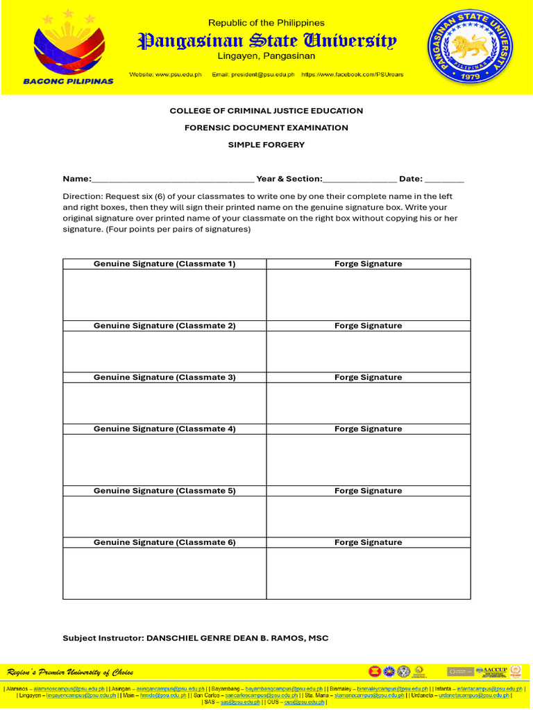 QDE Simple Forgery Activity | PDF