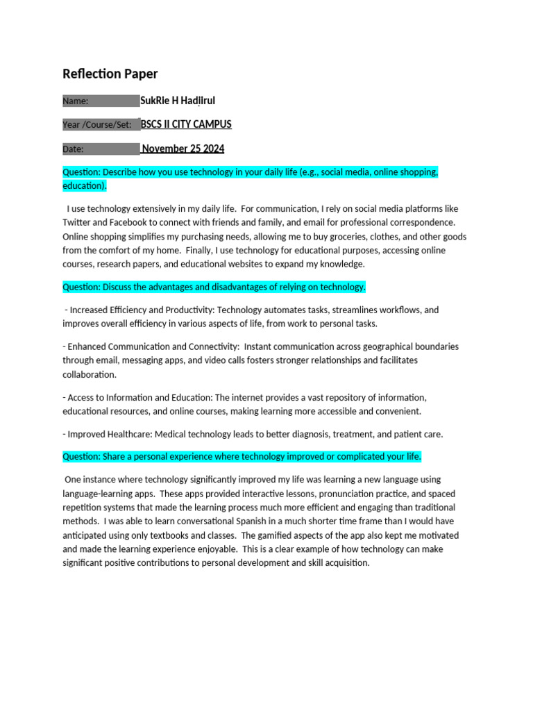 Reflection Pape-WPS Office | PDF