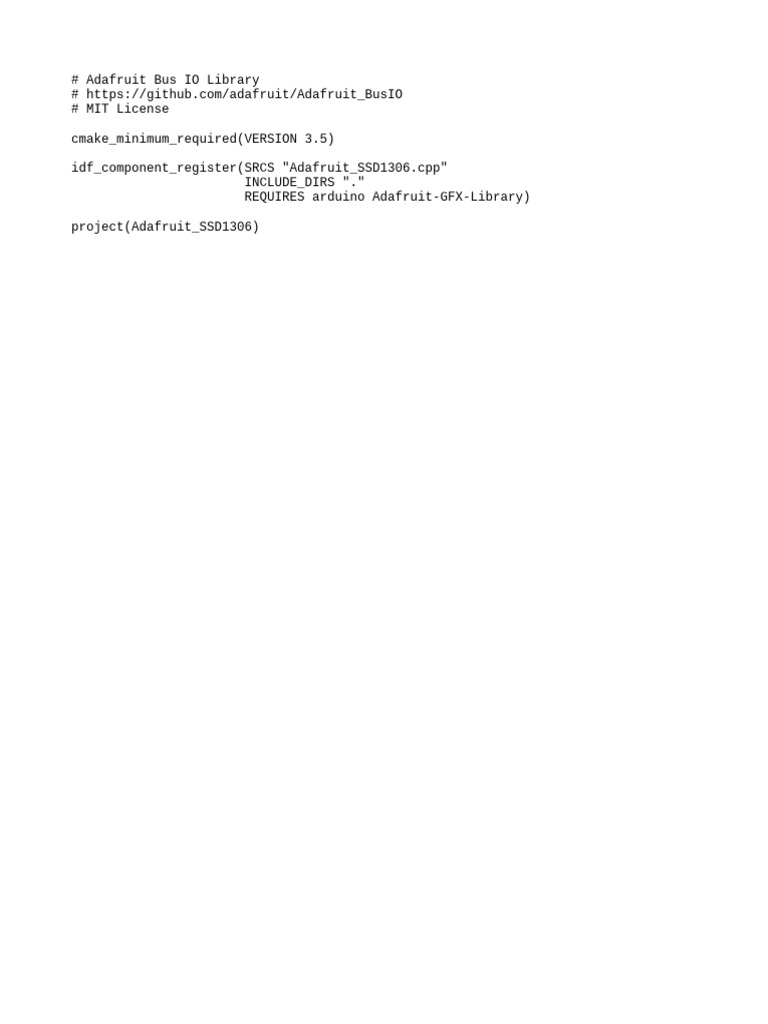 Adafruit SSD1306 Library Integration | PDF