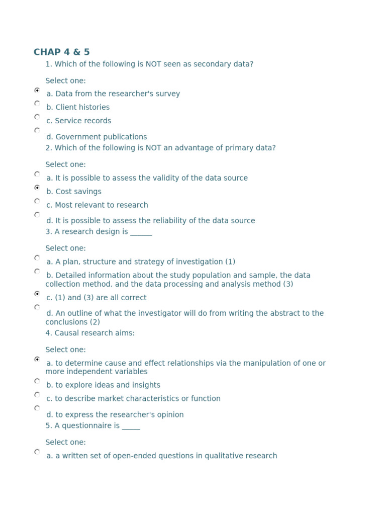 RM Chap 4-5 | PDF | Sampling (Statistics) | Methodology