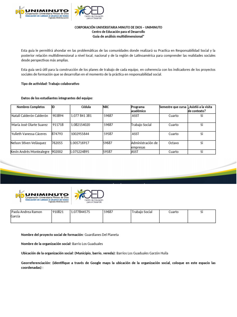 Guia Multidimensional Act-3 Aula | PDF | Residuos | Infraestructura