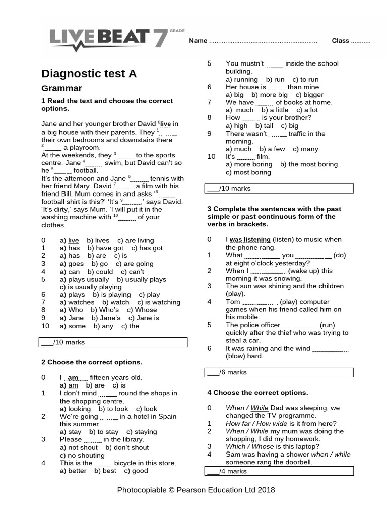LB7_Diagnostic_test_A | PDF