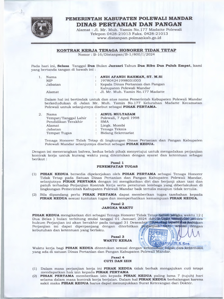 Eska Kontrak 2024 | PDF | Hukum