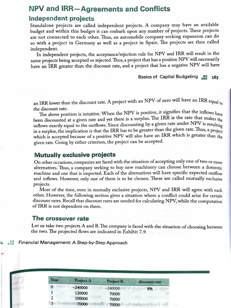 NPV vs IRR conflict | PDF | Internal Rate Of Return | Net Present Value NPV vs IRR conflict | PDF | Internal Rate Of Return | Net Present Value