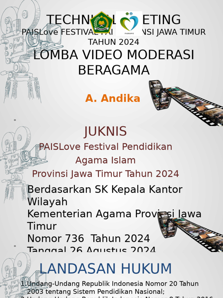 REV - TM LOMBA VIDEO MODERASI BERAGAMA PAISLove FESTIVAL PAI 2024 | PDF