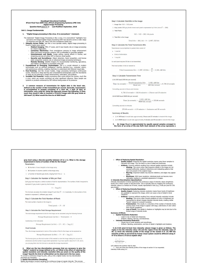 EEM 722 QB - Solution | PDF | Color | Sampling (Signal Processing)