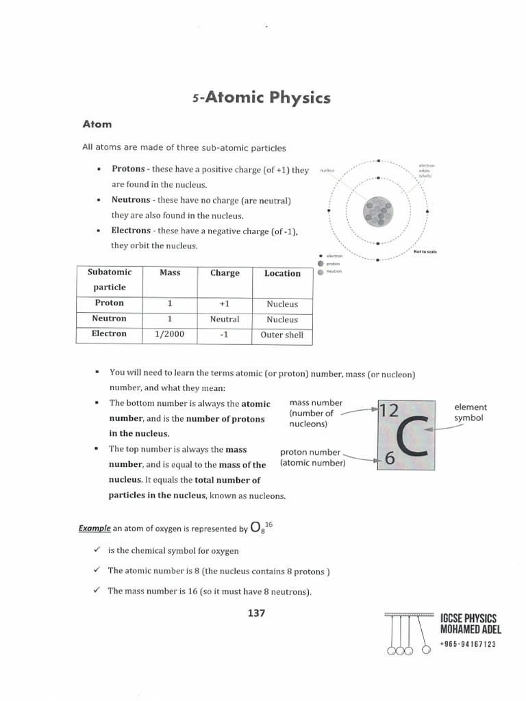 Topic 5 Atomic Physics | PDF
