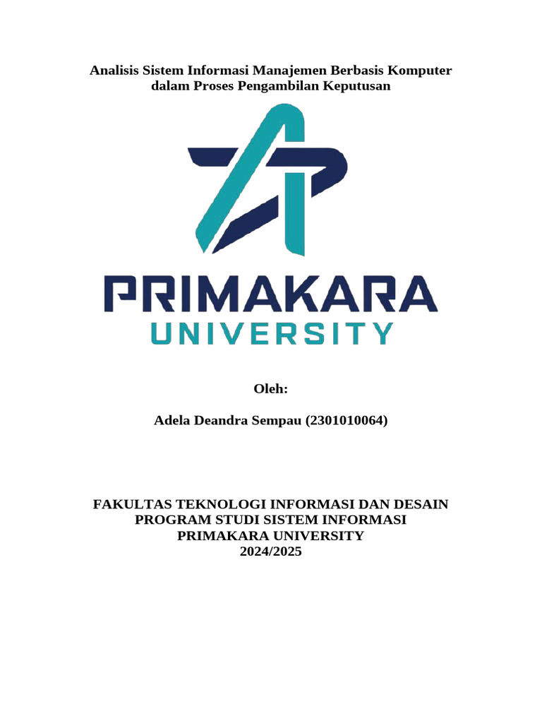 Analisis SIM Komputer untuk Keputusan | PDF | Bisnis | Komputer