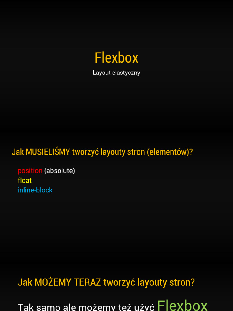Flexbox Prezentacja | PDF