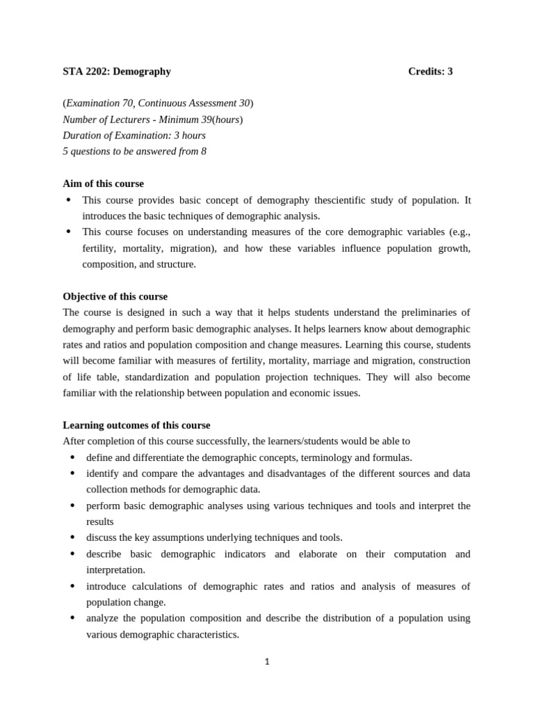 Demography - Introduction Concepts and Definitions | PDF | Demography ...