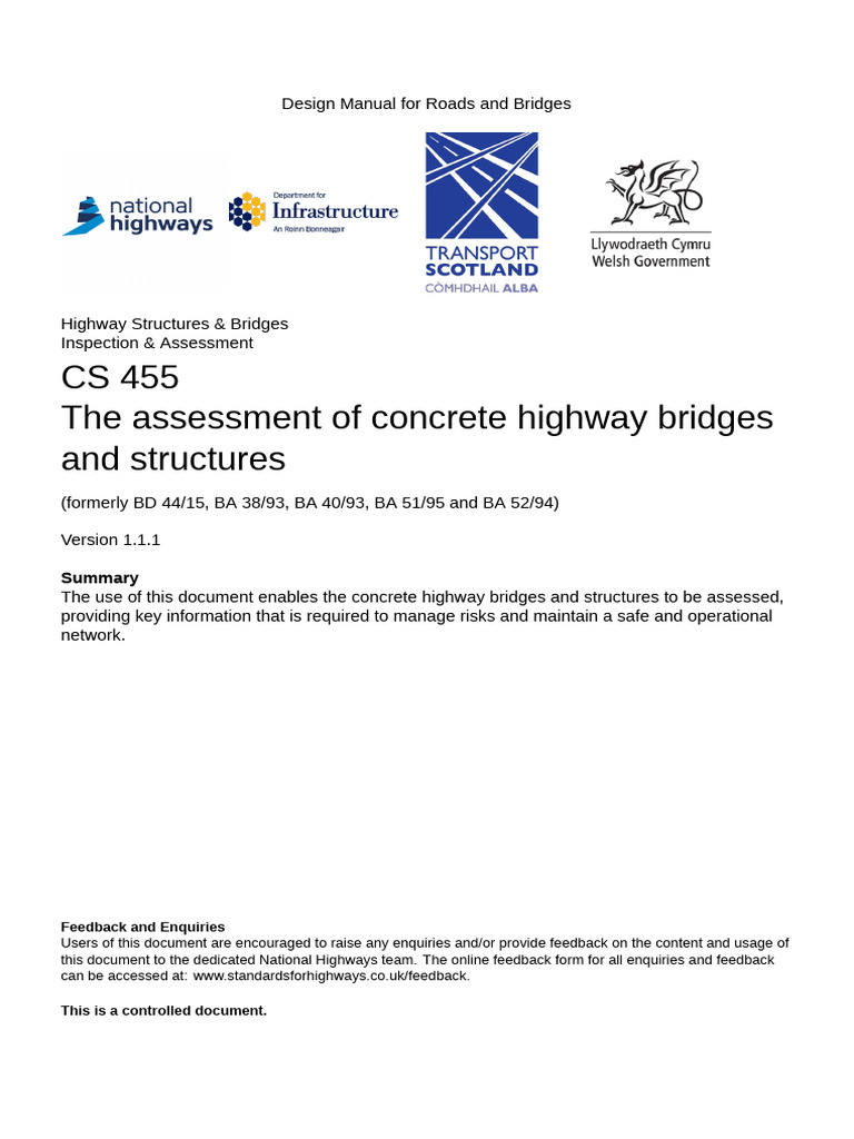 CS 455 The Assessment of Concrete Highway Bridges and Structures-Web | PDF | Prestressed ...