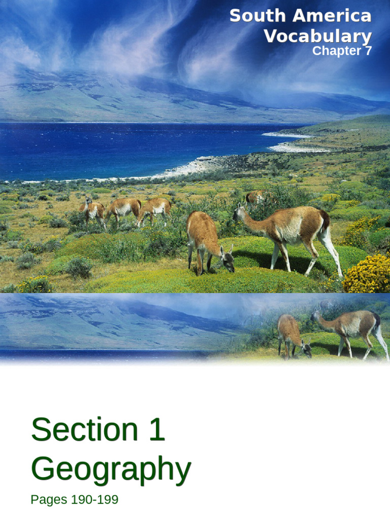 South America Geography and People Vocab | PDF