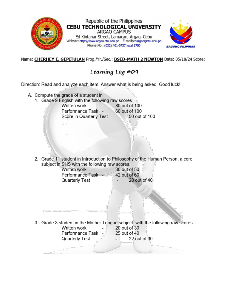 Learning Log 9 Grading System and Reporting | PDF | Cognition | Learning