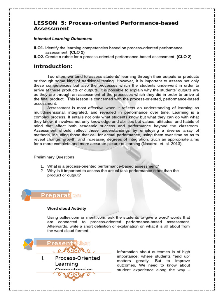 Lesson-5-Process-oriented performance-based-MLCarreon | PDF | Rubric ...