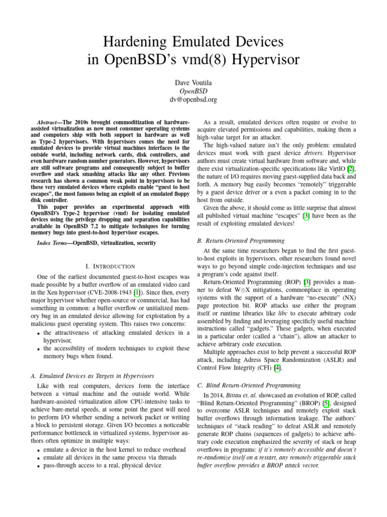 Asiabsdcon2023-Hardening VMD Devices | PDF | Computing | Computer Architecture