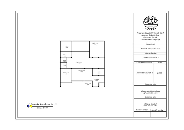 GBS Denah Struktur LT 2 | PDF